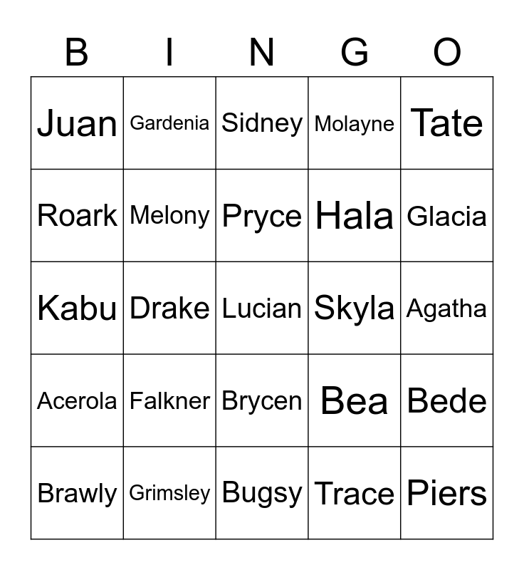 Turtle's Bingo Card (Round 1) Bingo Card