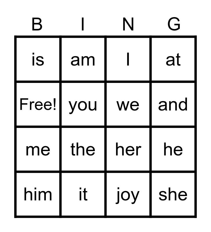 Sight Word Ladder List 1&2 Bingo Card