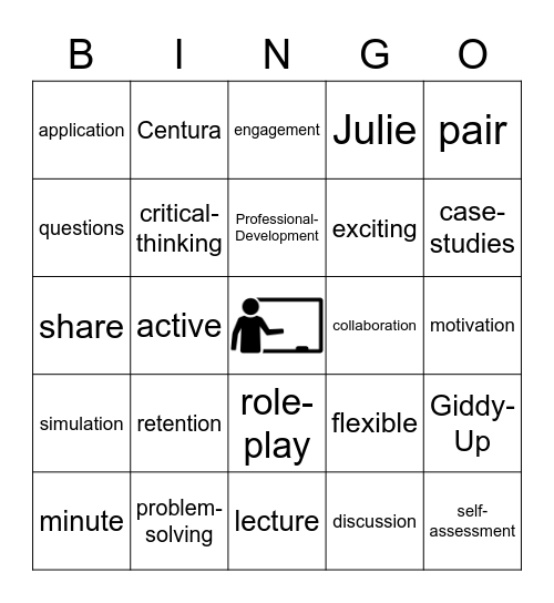 Active Learning Bingo Card