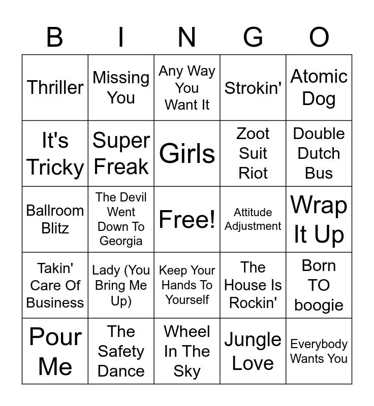 Misc. Cover All Bingo Card
