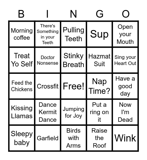 GIF BINGO Card