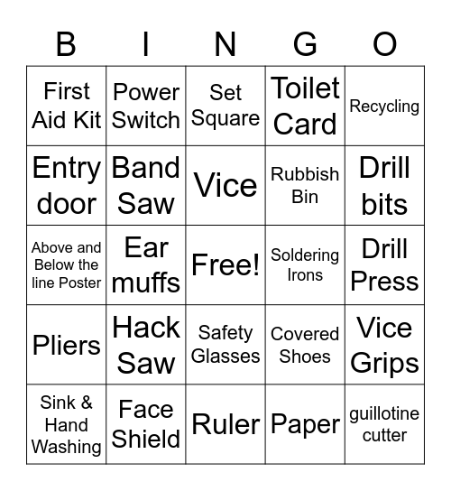 What is in T1? Bingo Card