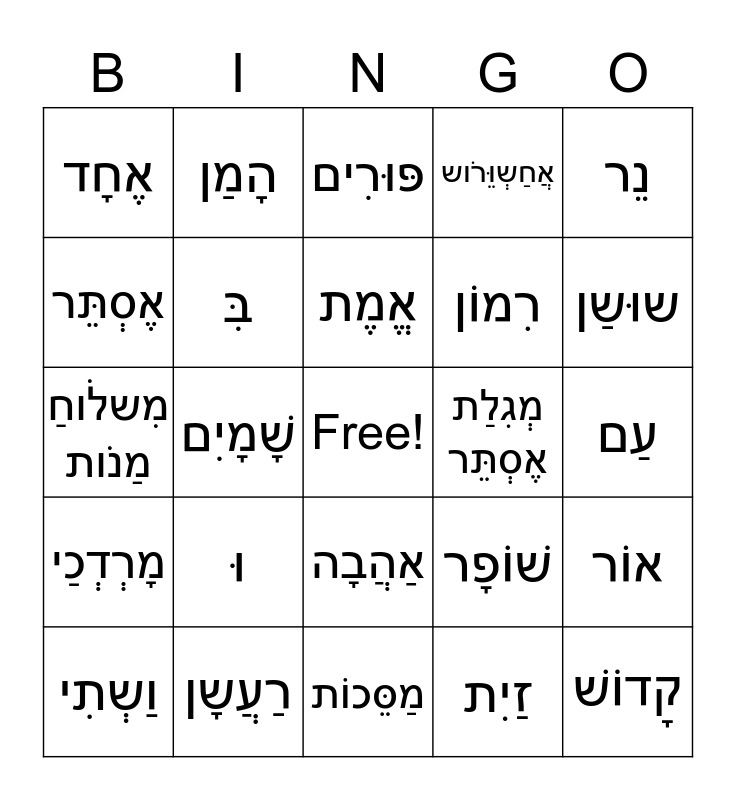 RASL RS Bingo Challenge Bingo Card