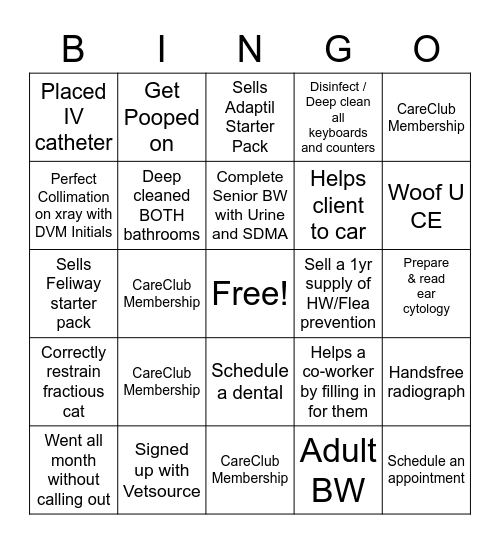 February Bingo Card