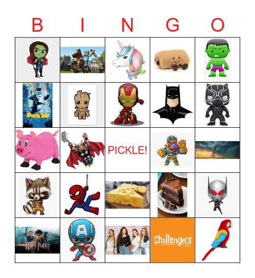 SUPERHERO BINGO Card