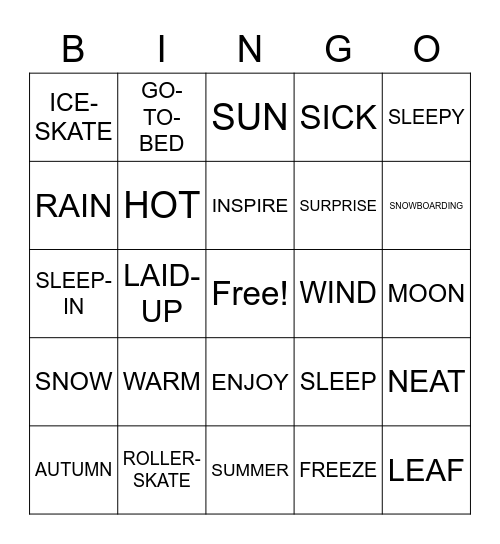 Chapter 14 Vocab Bingo Card