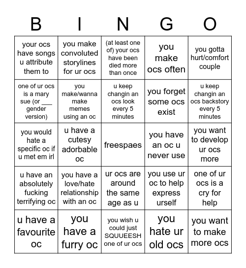 OC BINGO 2 Bingo Card