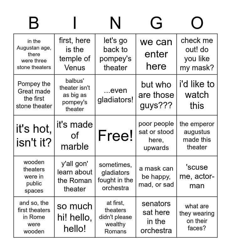 Magister Craft Bingo Card