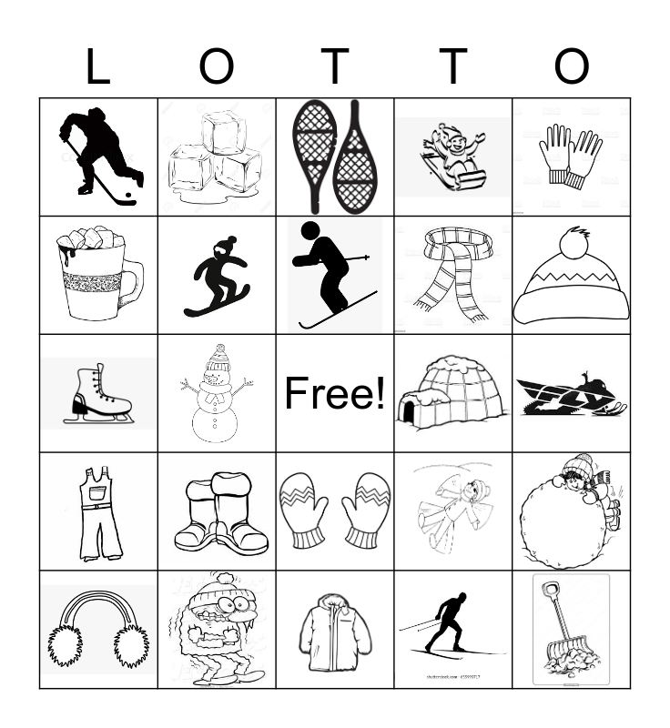 Lotto D'hiver Bingo Card