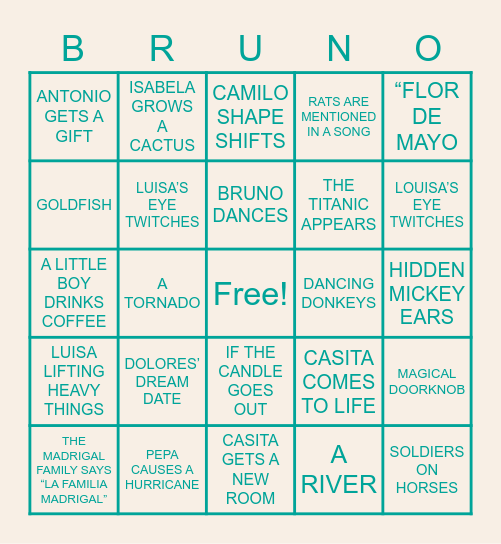 ENCANTO BINGO Card
