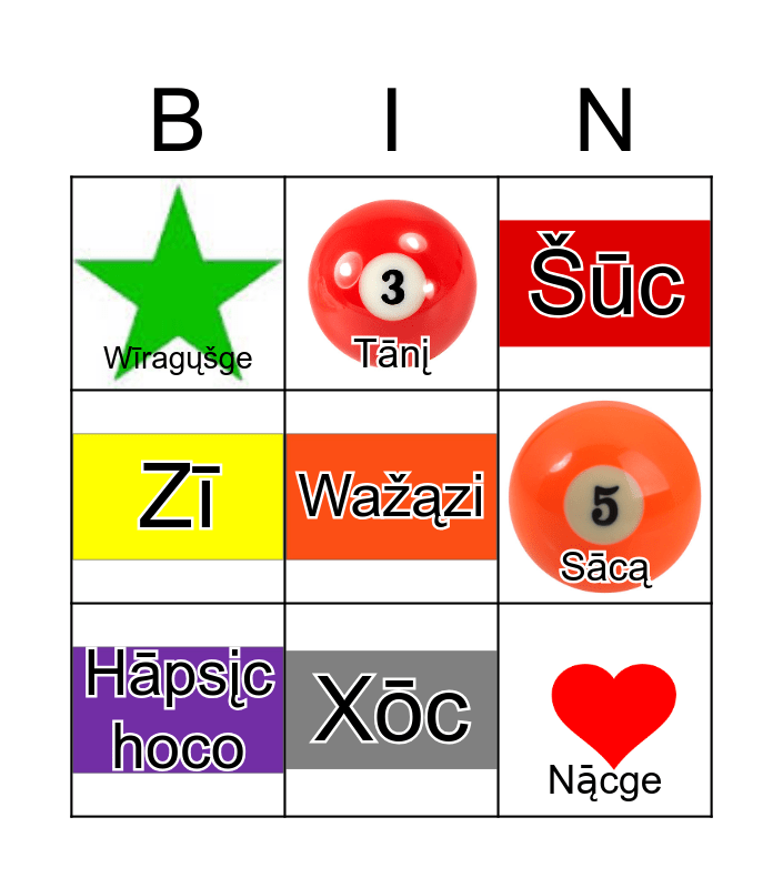 HoCak Bingo! Bingo Card