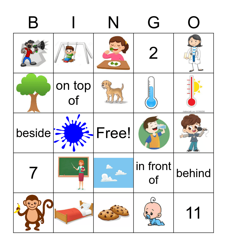 Speech Therapy Bingo Card