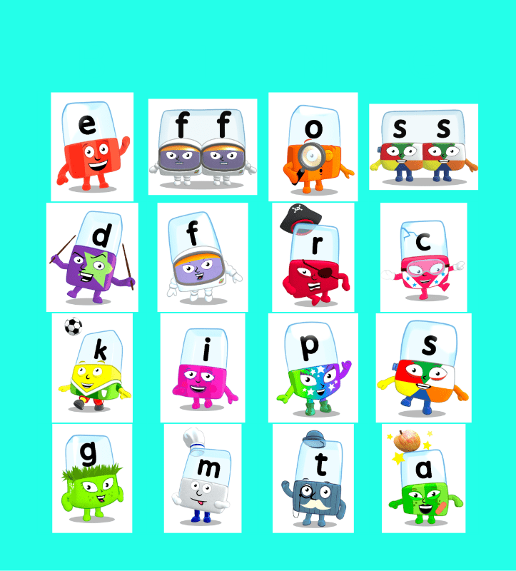 Alphablocks Phase 2 Bingo Card