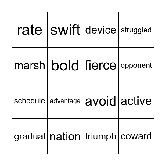Flocabulary Red Units 5 & 6 Bingo Card