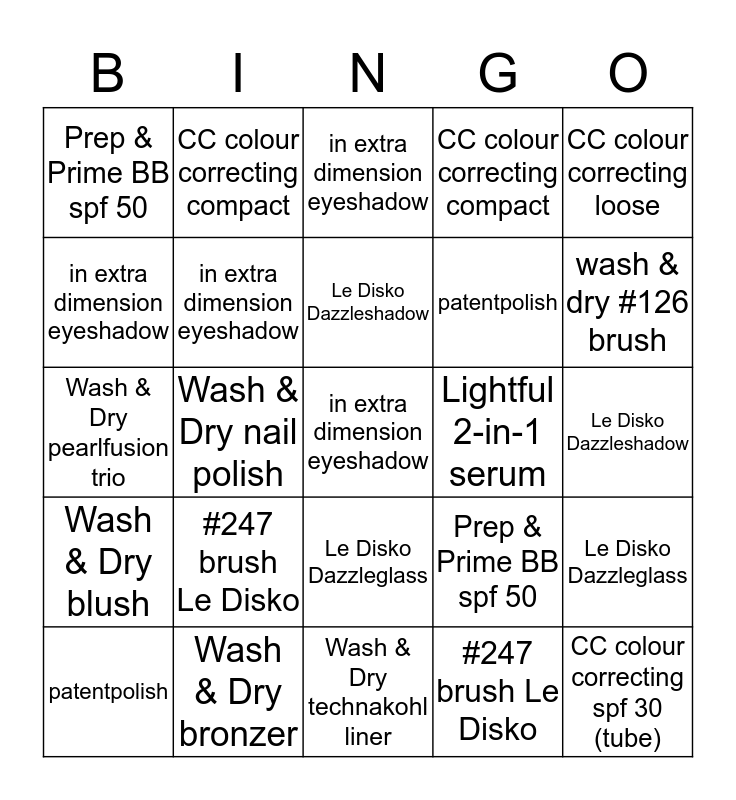 MAC BINGO JULY 2015 Bingo Card