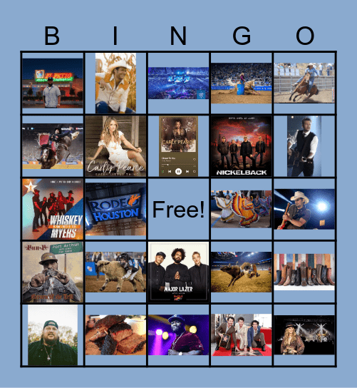 Rodeo Bingo Card