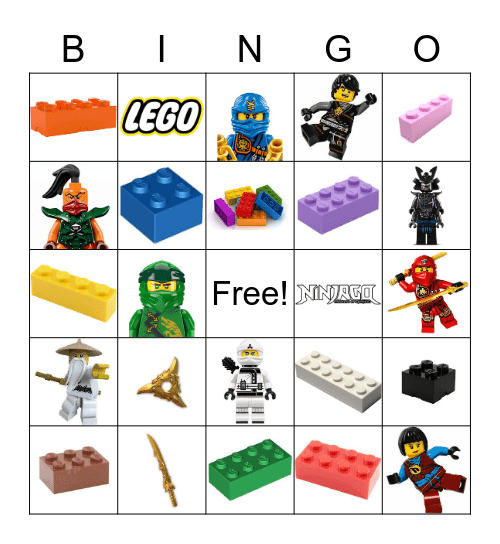 Ninjago Bingo Card