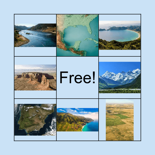 Landscapes! Bingo Card