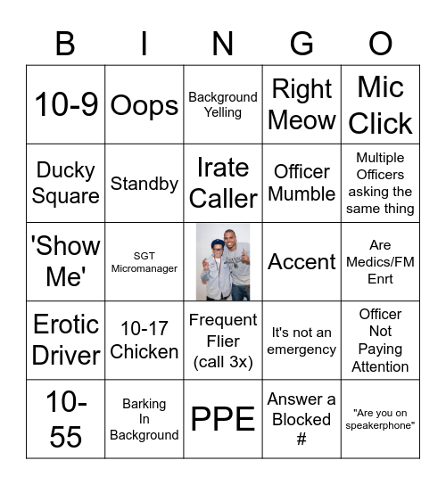 Friday Bingo Card