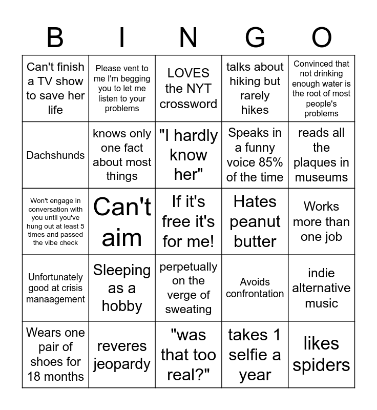 Angel Bingo Card