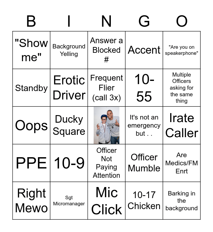 Friday Bingo Card