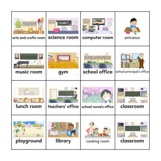 My Favorite Place Bingo Card