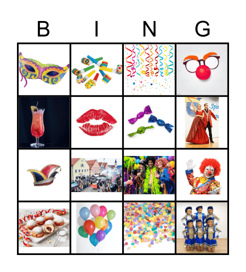 Faschings Bingo Card