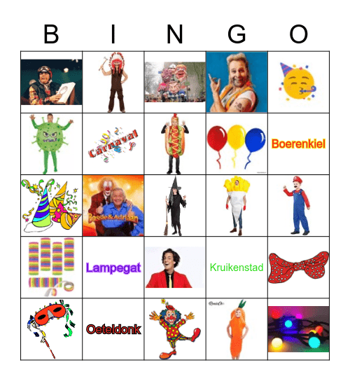 Carnaval Bingo Card