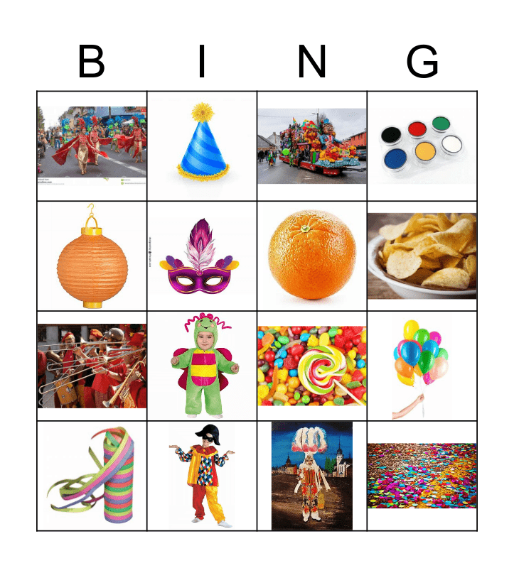 CARNAVAL Bingo Card