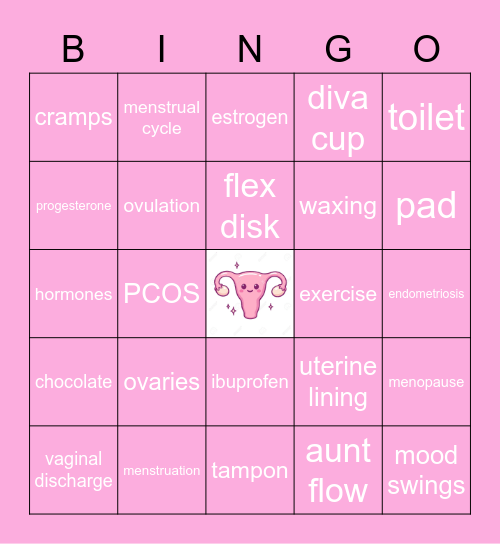Period Party Bingo! Bingo Card