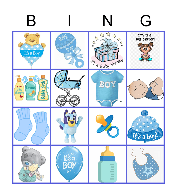 BABY BLUEY Bingo Card