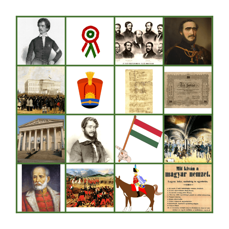 1848. március 15. Bingo Card