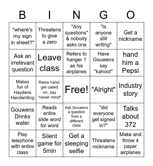 Gouwens AT127 Bingo Card