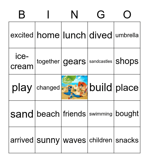 A Day at the Beach Bingo Card