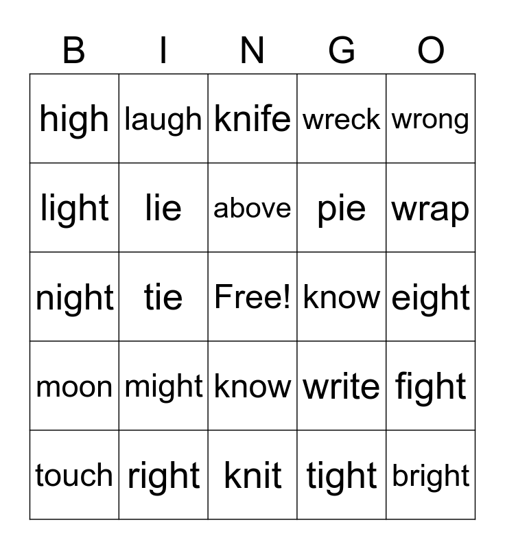 A Southern Ranch Bingo Card