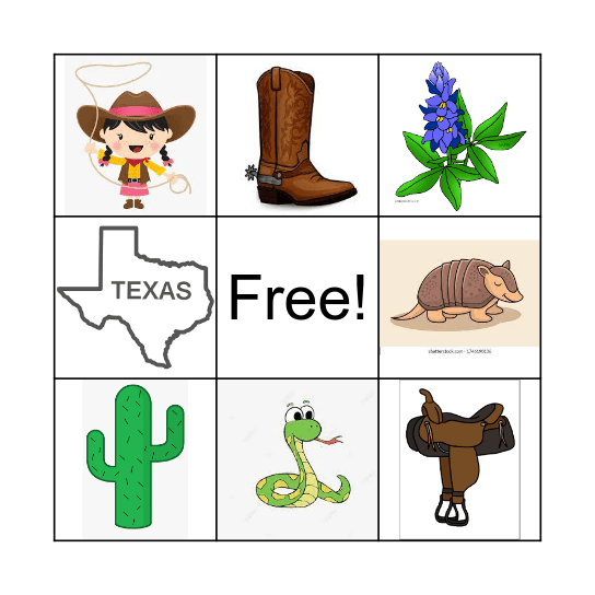 Texas Bingo Card