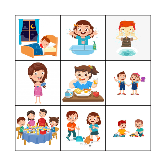 BINGO: DAILY ROUTINE Bingo Card