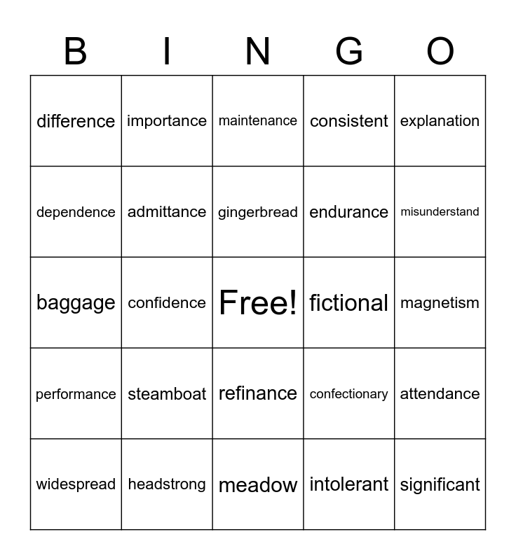 Rewards 13 Bingo Card
