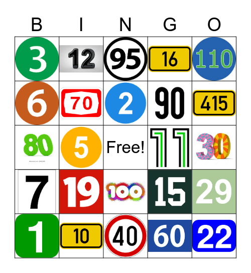 Spanish Numbers Bingo Card