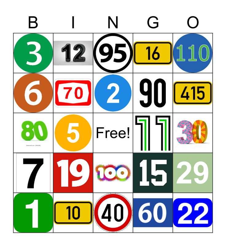 Spanish Numbers Bingo Card
