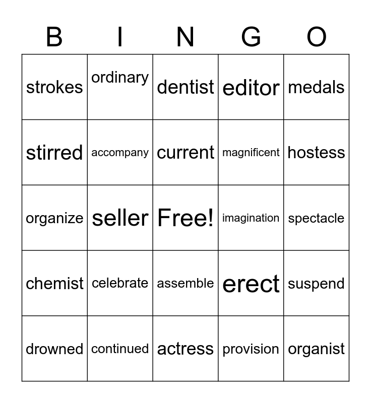 America's Champion Swimmer Bingo Card