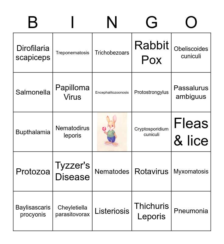 Rabbit Bingo Card