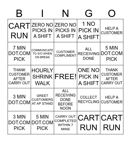 265 Back of the House Bingo (Inventory) Bingo Card
