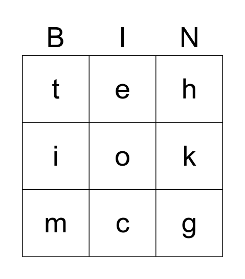 Untitled Bingom Bingo Card