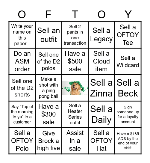 ST. PADDY'S WEEKEND BINGO! Bingo Card