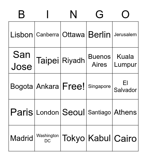 White Widget BINNGO Bingo Card