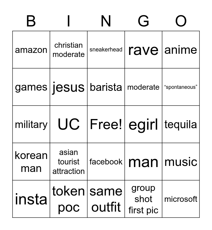 dating app bingo Card