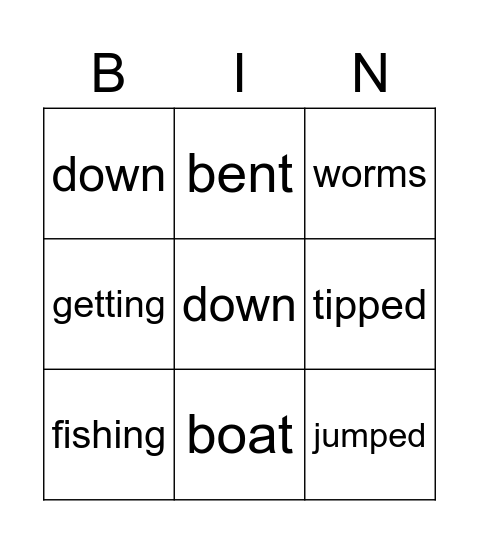 The Tippy Boat Bingo Card