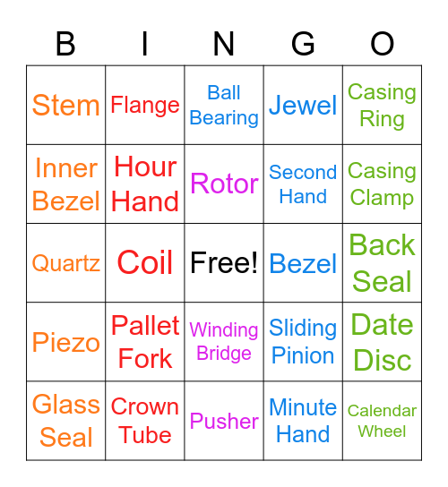 Watch BINGO Card