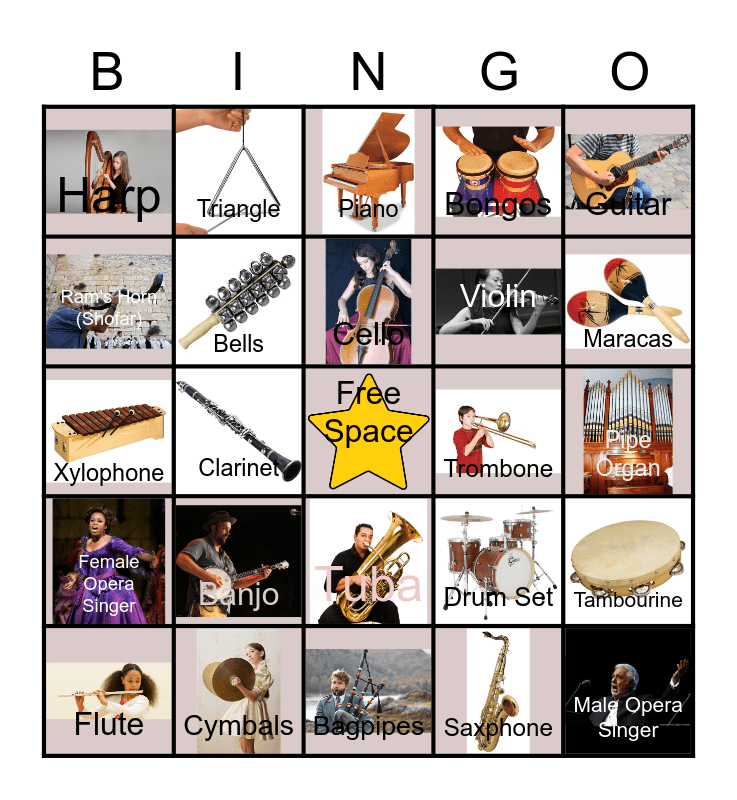What Do You Hear? Bingo Card